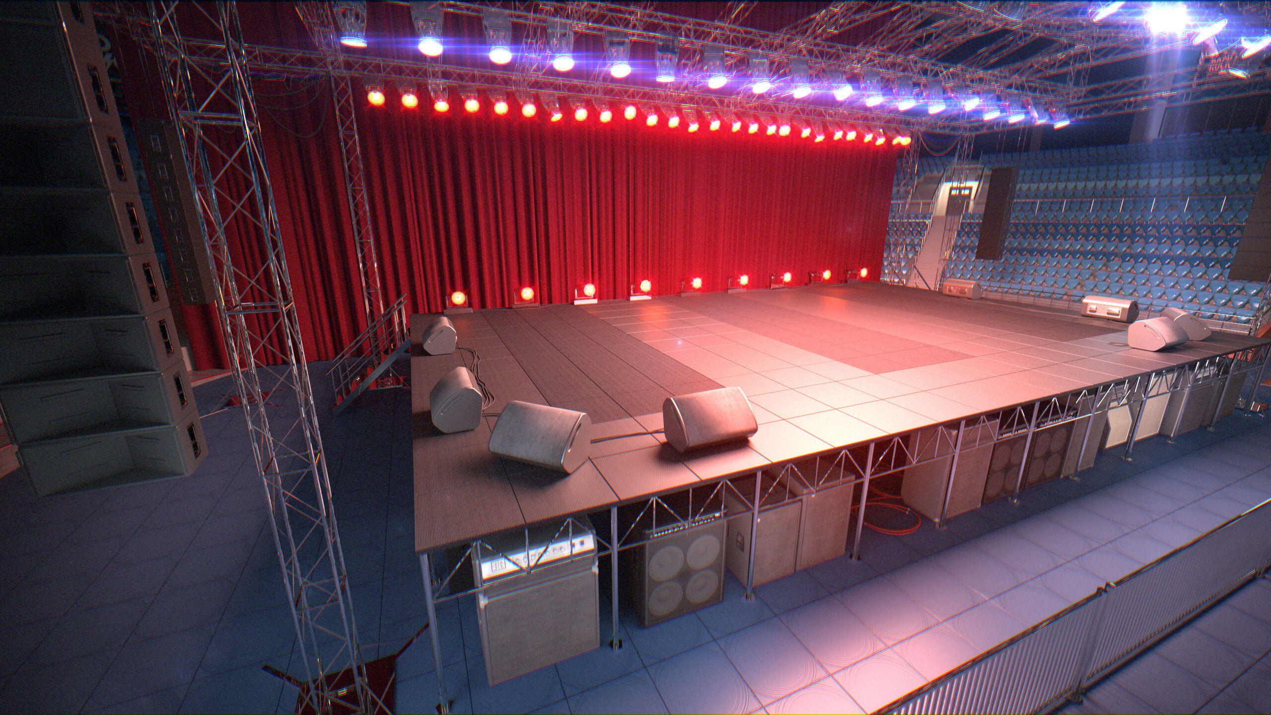 Concert Stage Arena Interior 3D model | CGTrader