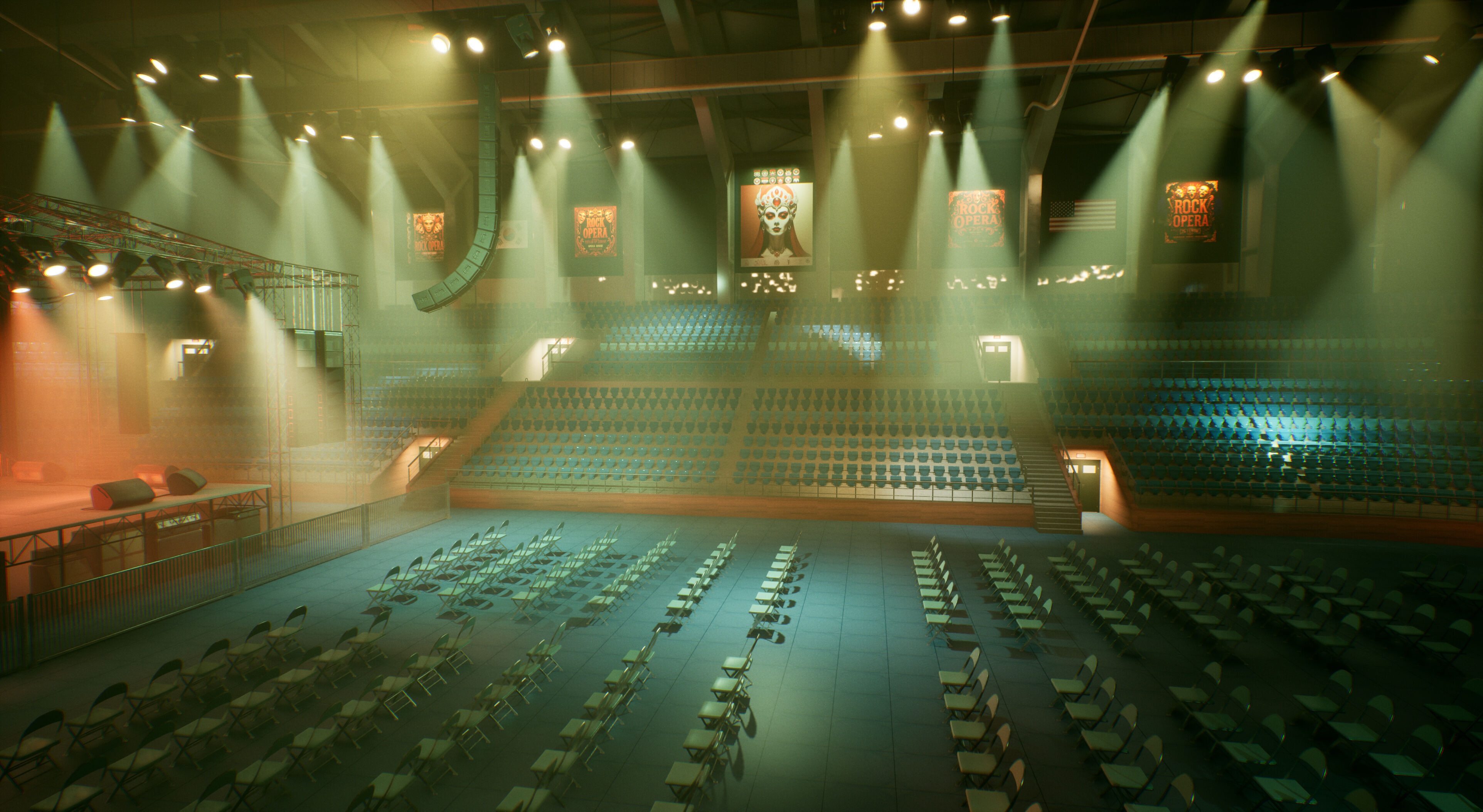 Concert Stage Arena Interior 3D model | CGTrader