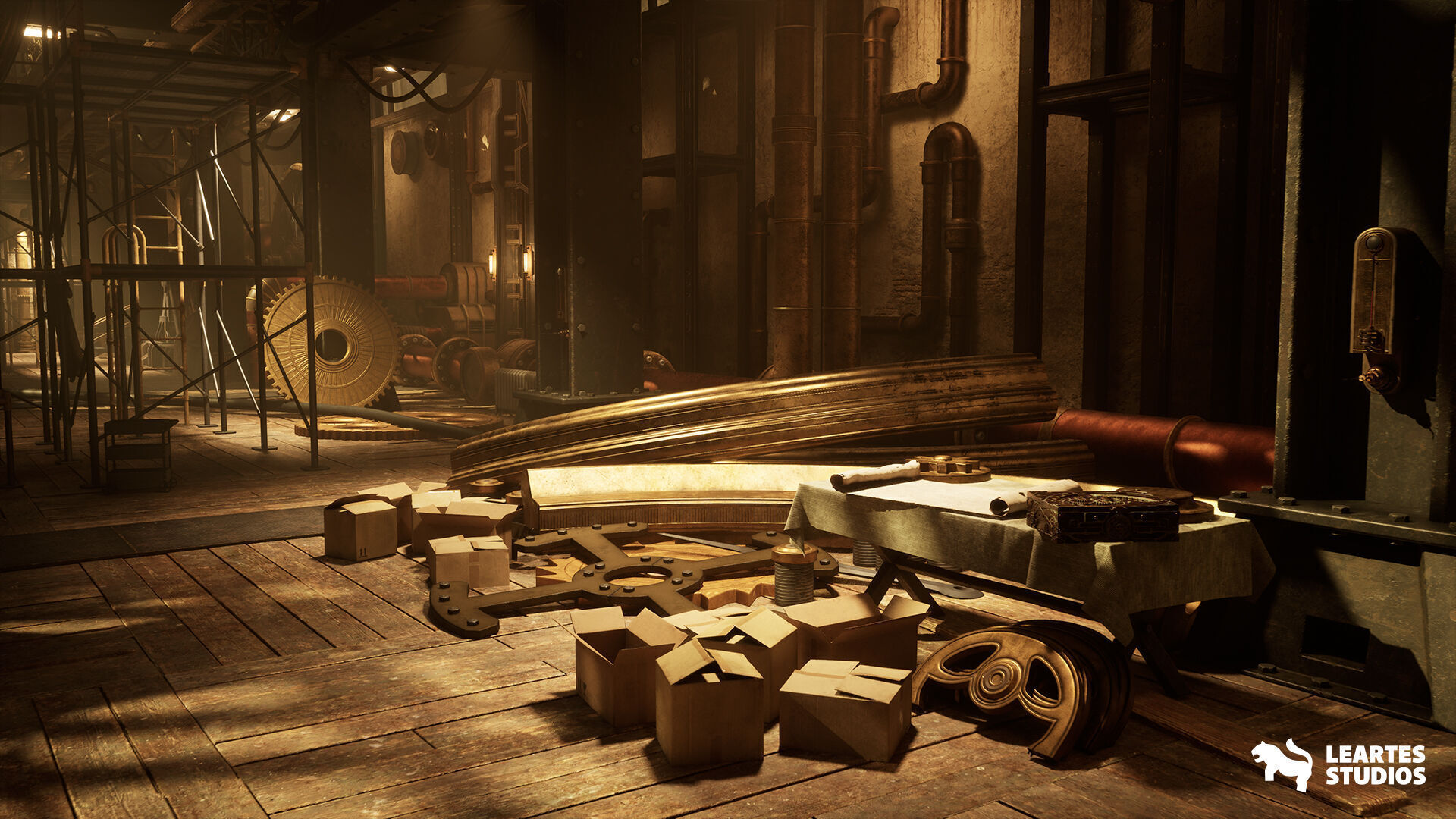 3D model Steampunk Clock Factory Environment VR / AR / low-poly | CGTrader