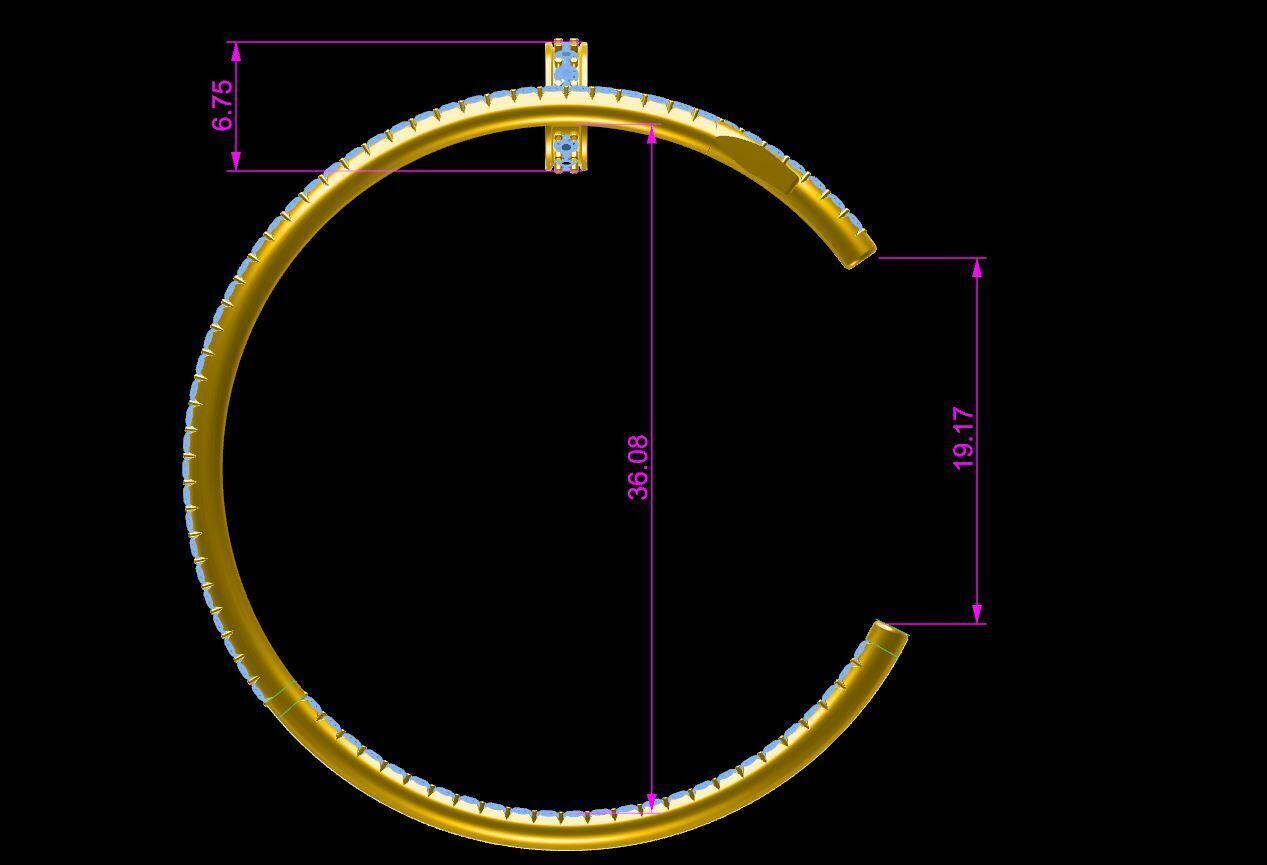 Cartier earing 3D model 3D printable | CGTrader