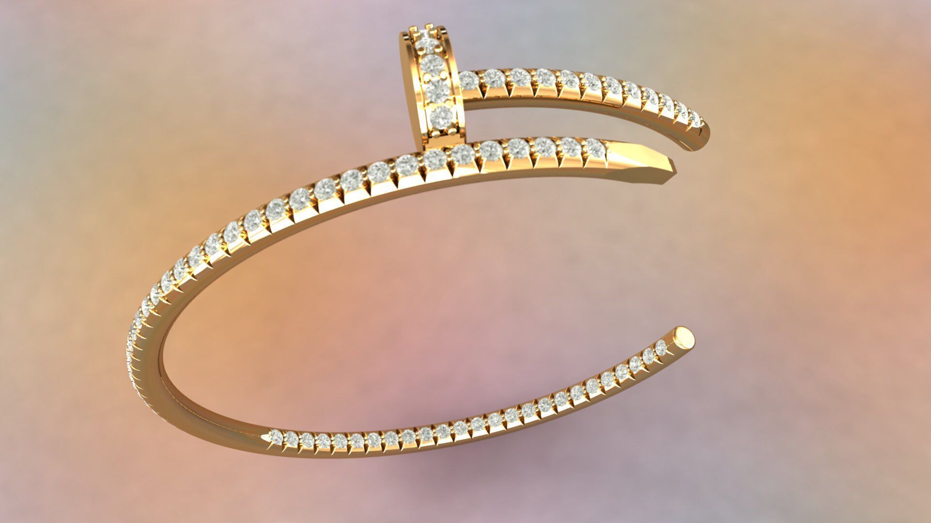 Cartier earing 3D model 3D printable | CGTrader