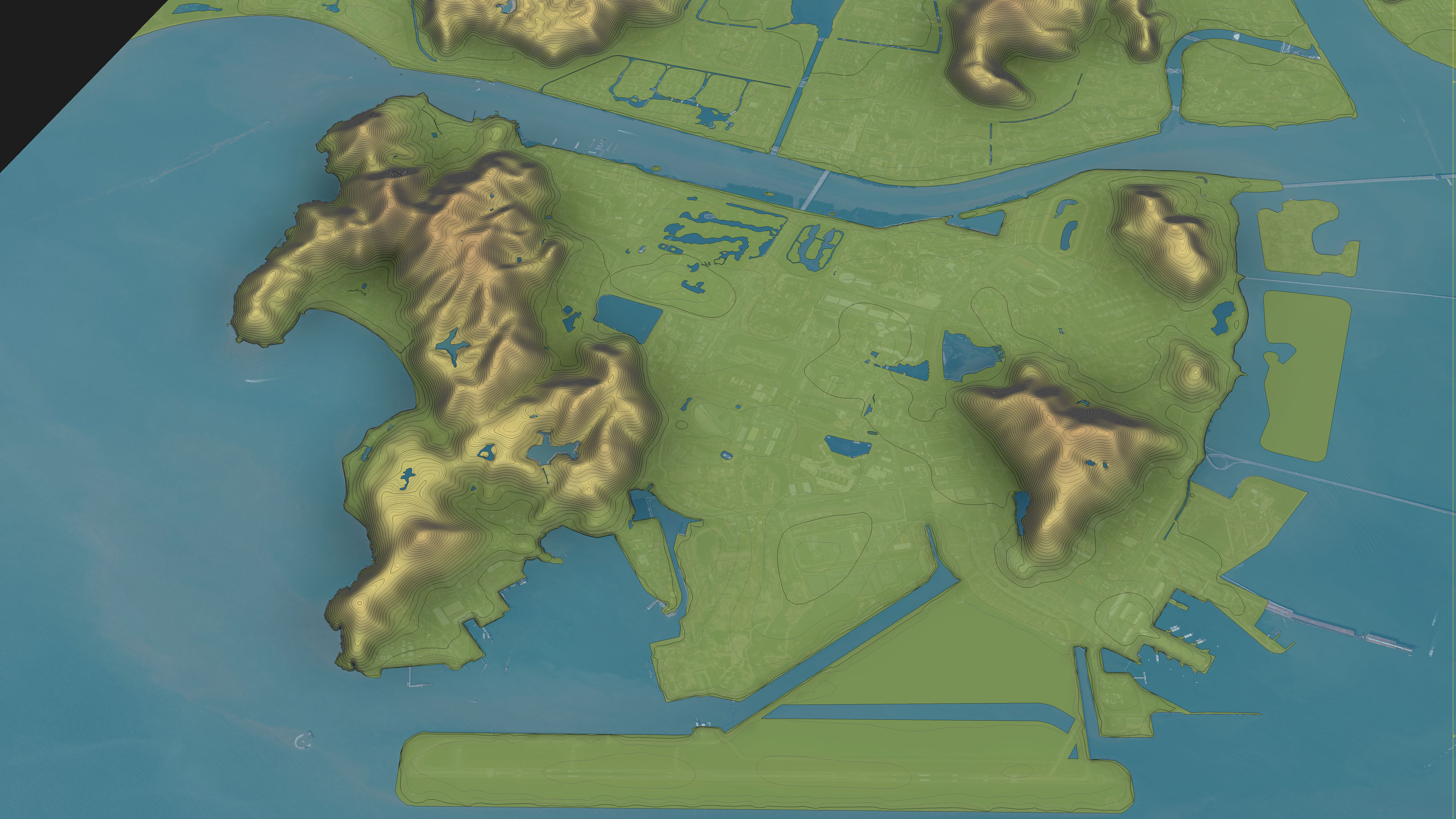 3D model Macao - Topography Terrain VR / AR / low-poly | CGTrader