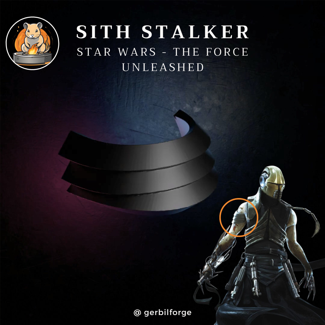 Sith Stalker Star Killer Upper Arm Armor for Cosplay or Figures 3D ...