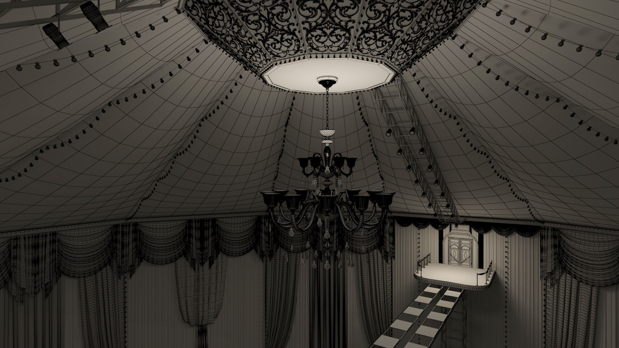 Squid Game glass bridge game scene 3D model | CGTrader