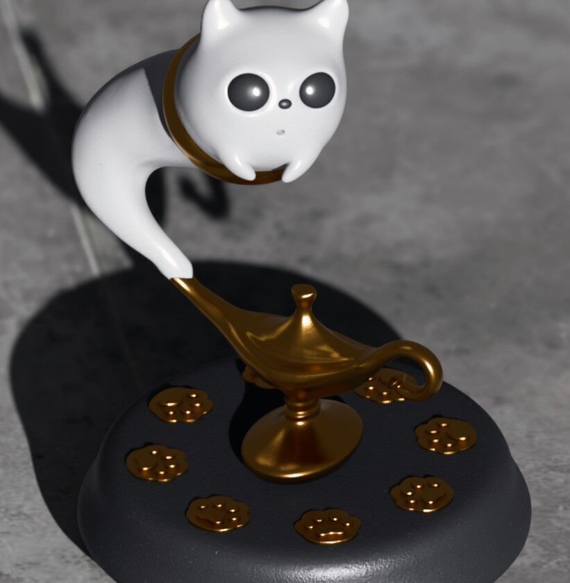 Cat 3D Model STL - High Quality Cat Genie Figurine free 3D model 3D ...