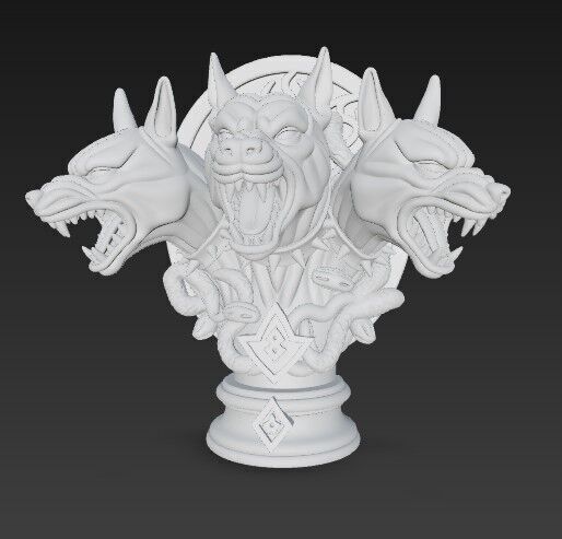 Cerberus Bust 3D Printable Mythological Three 3D model 3D printable ...