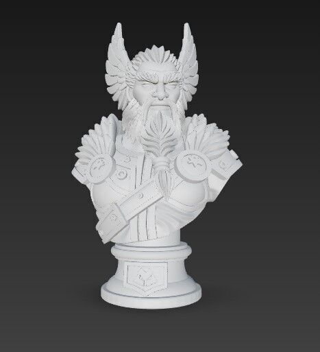 Odin Bust 3D Printable Norse Mythology God Statue 3D model 3D printable ...