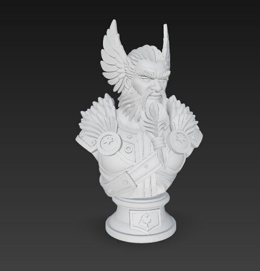 Odin Bust 3D Printable Norse Mythology God Statue 3D model 3D printable ...