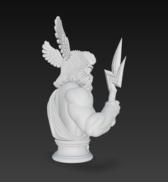 Zeus Bust 3D Printable Statue of the King of Greek Gods 3D model 3D ...