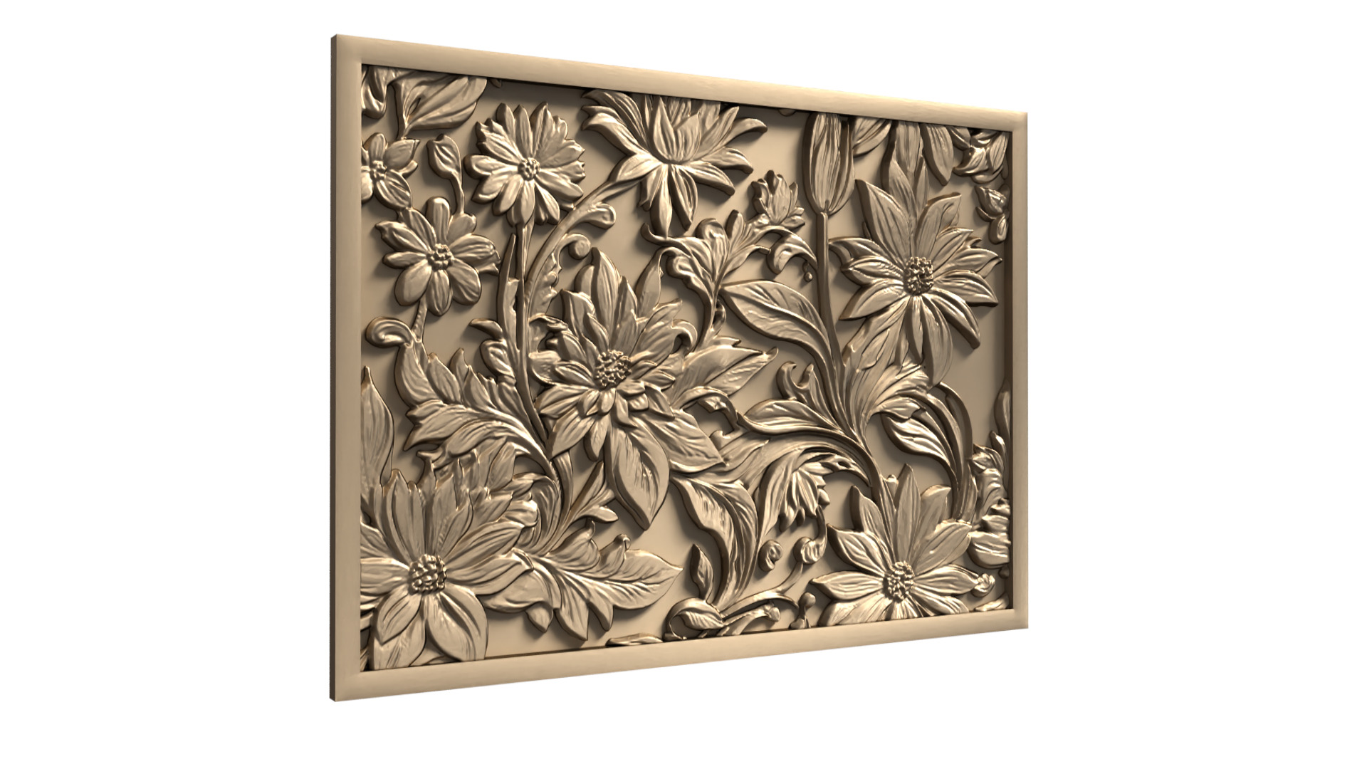 Modern Wall Panel Relief for CNC and 3D Printing 08 3D model | CGTrader