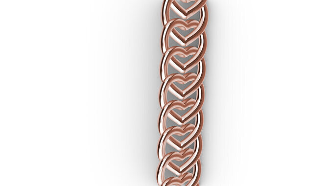 heart chain link 3D model 3D printable | CGTrader