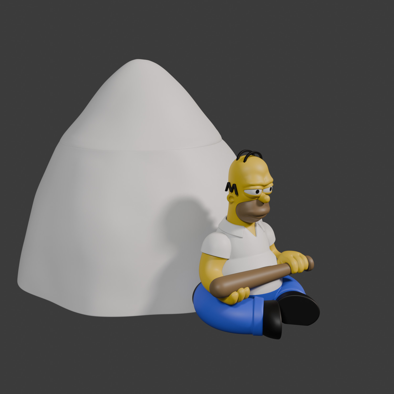 Homer Simpson sugar bowl 3D model 3D printable | CGTrader