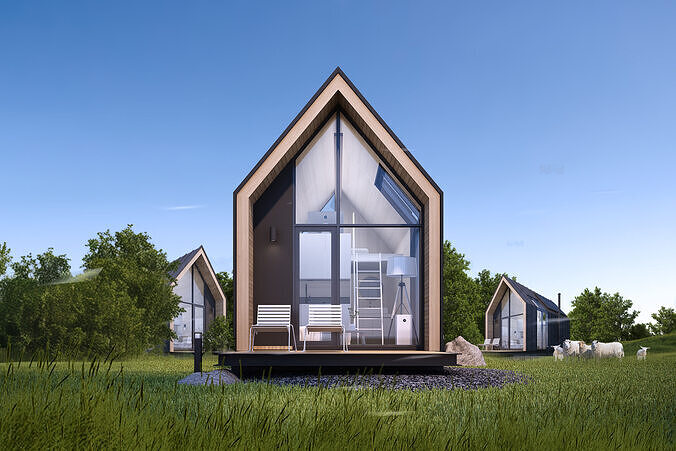 AN27 Tiny House Architecture PDF and DWG Files 3D model | CGTrader