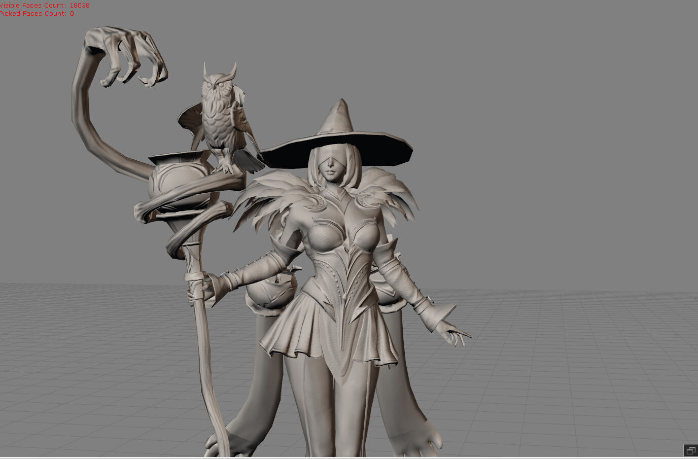 3D model Pharsa Enchanting Witch VR / AR / low-poly | CGTrader