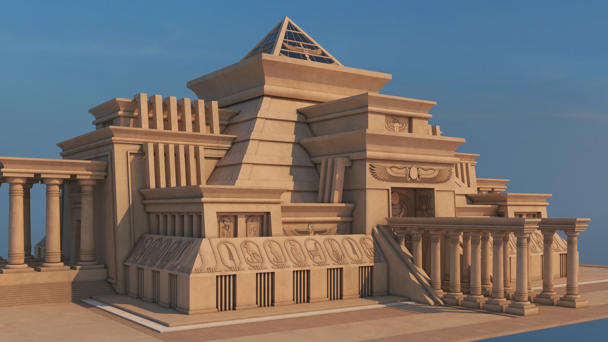 Futuristic Egyptian Pyramids - 002 3D model | CGTrader