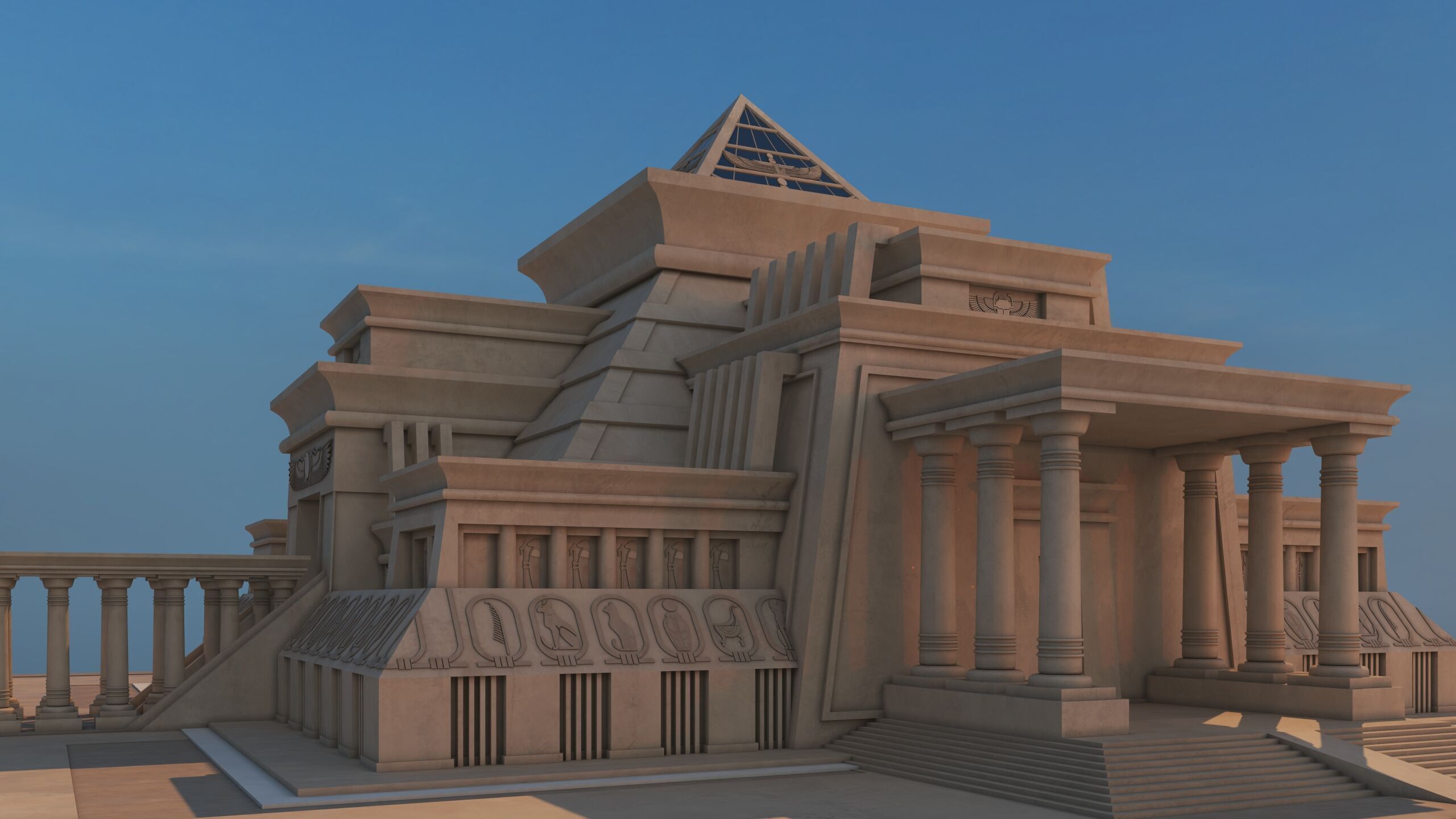 Futuristic Egyptian Pyramids - 002 3D model | CGTrader
