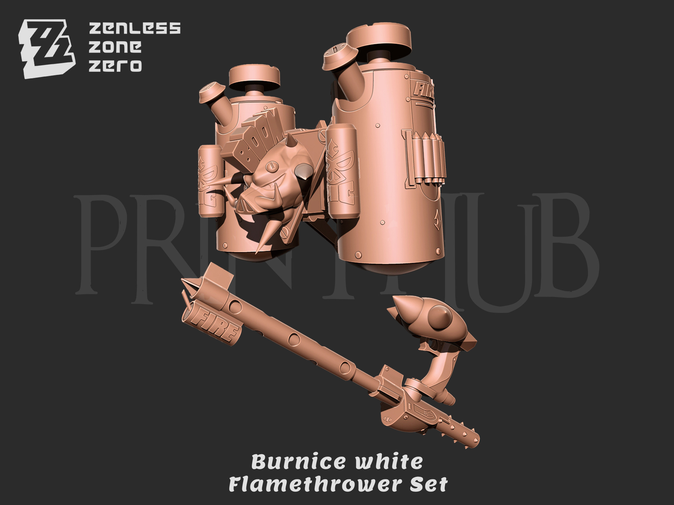 Burnice White Weapon Pack - Zenless Zone Zero for cosplay stl 3D model ...