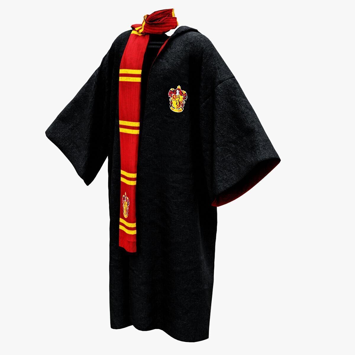 Harry Potter Scarf Coat Cloak Hogwarts Gryffindor free VR / AR / low ...