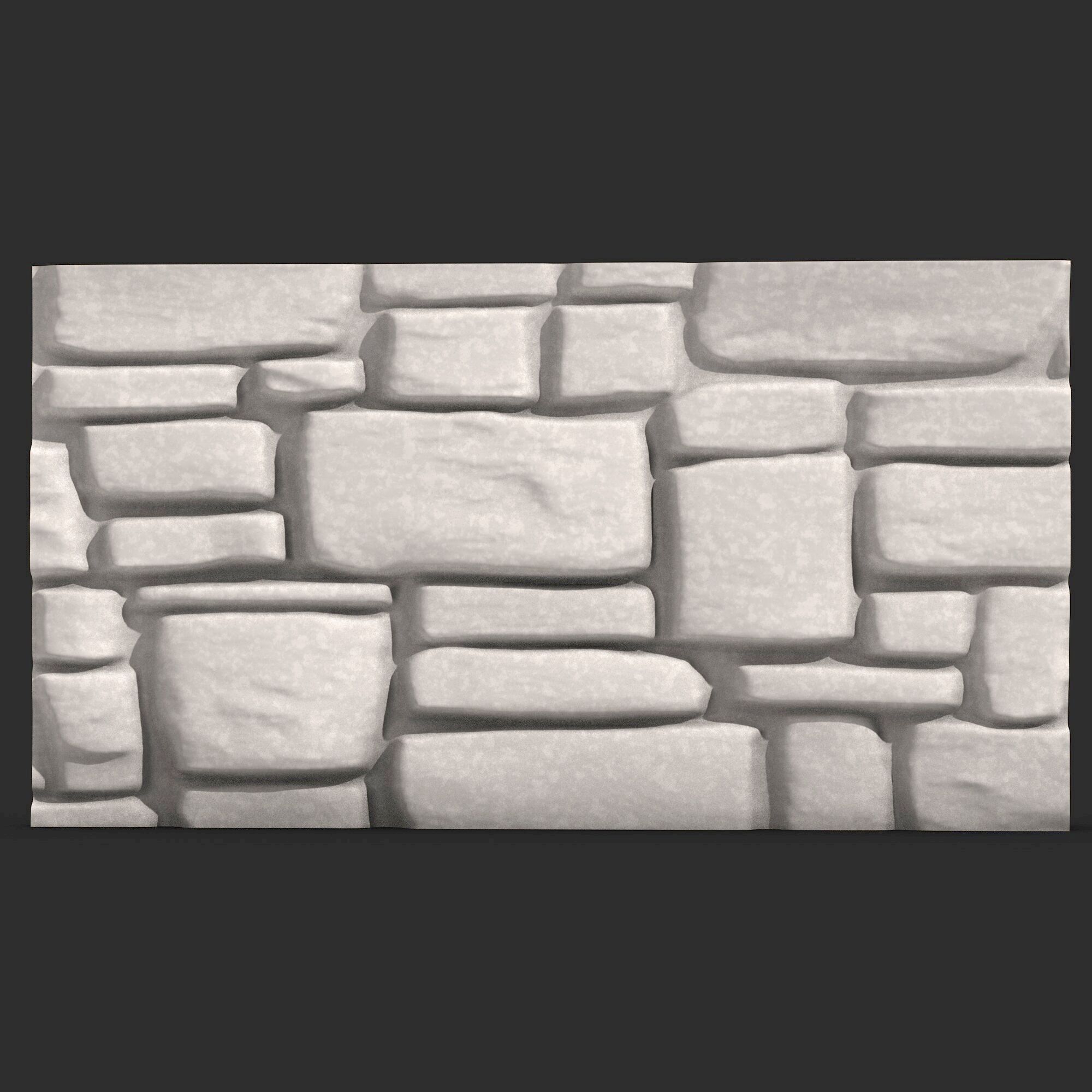 Stone Wall 340 3D model 3D printable | CGTrader
