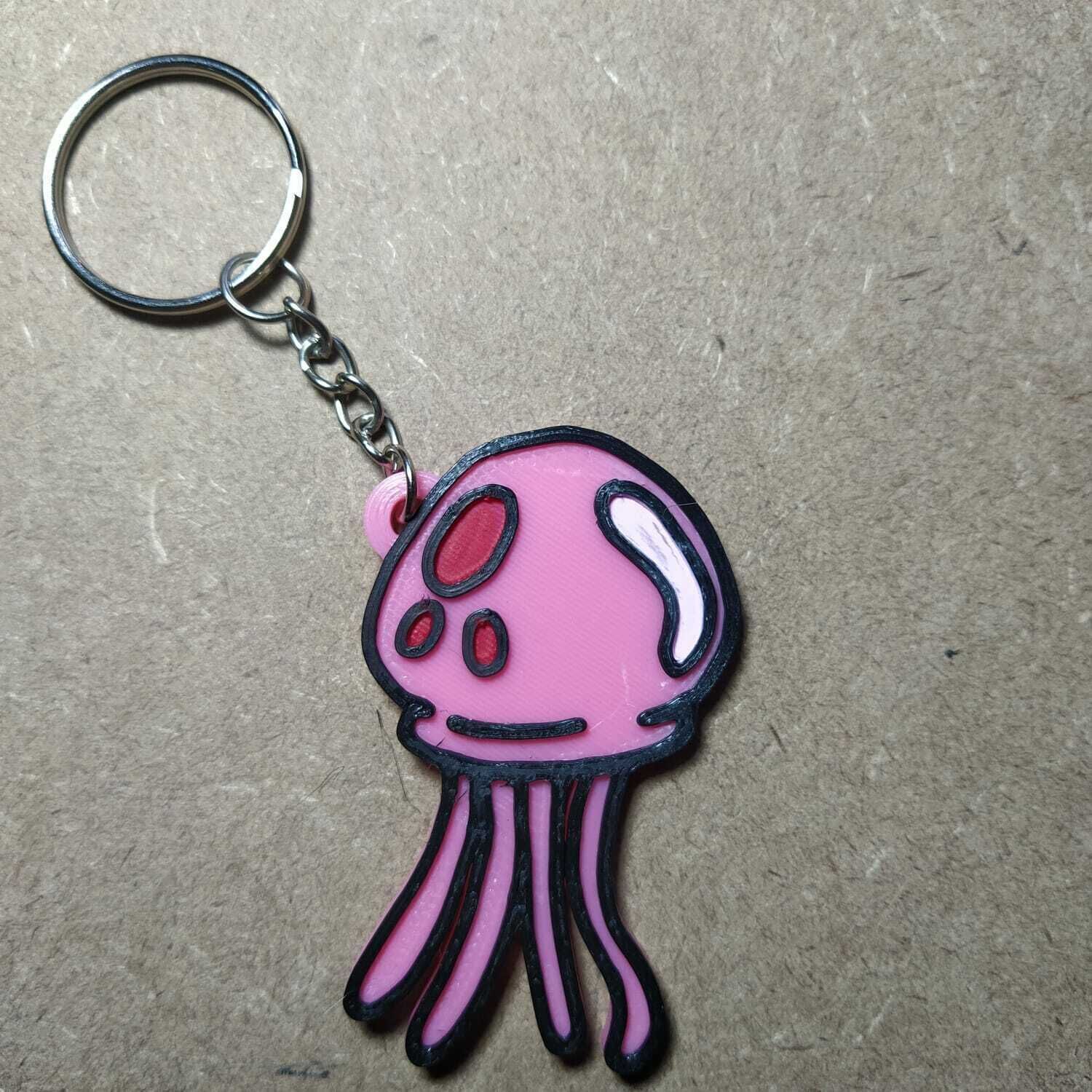 Jellyfish Spongebob Keychain 3D model 3D printable | CGTrader