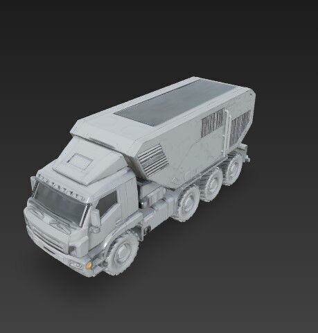 3D Printable Concept Military Transport Truck Model 3D model 3D ...