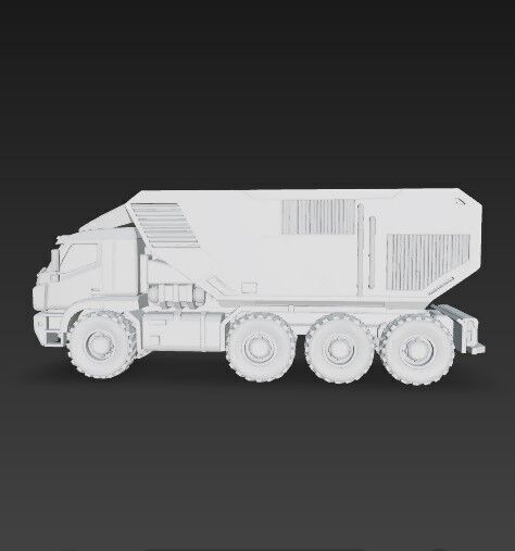 3D Printable Concept Military Transport Truck Model 3D model 3D ...