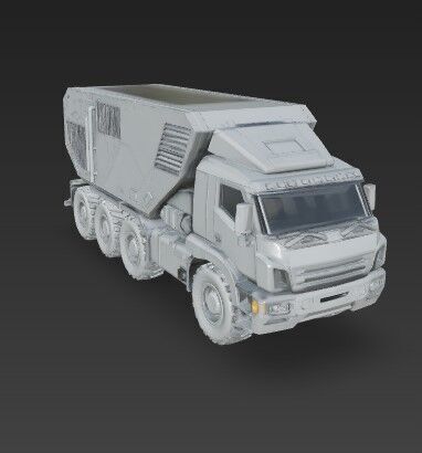 3D Printable Concept Military Transport Truck Model 3D model 3D ...