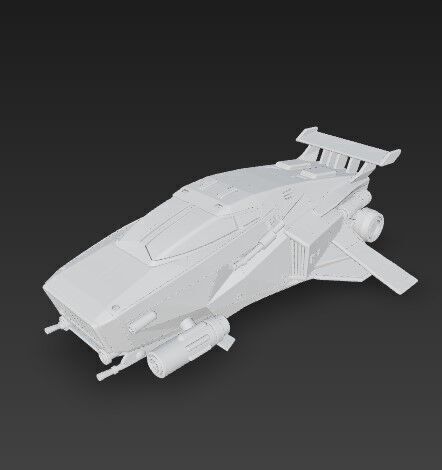 3D Printable Sci Fi Spaceship Model 3D model 3D printable | CGTrader