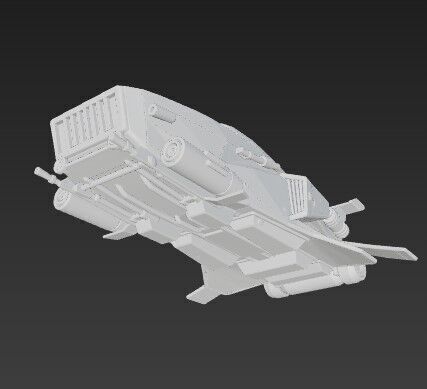 3D Printable Sci Fi Spaceship Model 3D model 3D printable | CGTrader