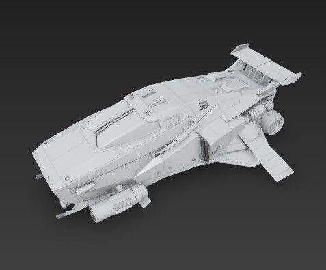 3D Printable Sci Fi Spaceship Model 3D model 3D printable | CGTrader