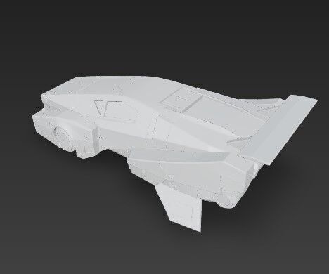 3D Printable Sci Fi Racing Hover Car Model 3D model 3D printable | CGTrader