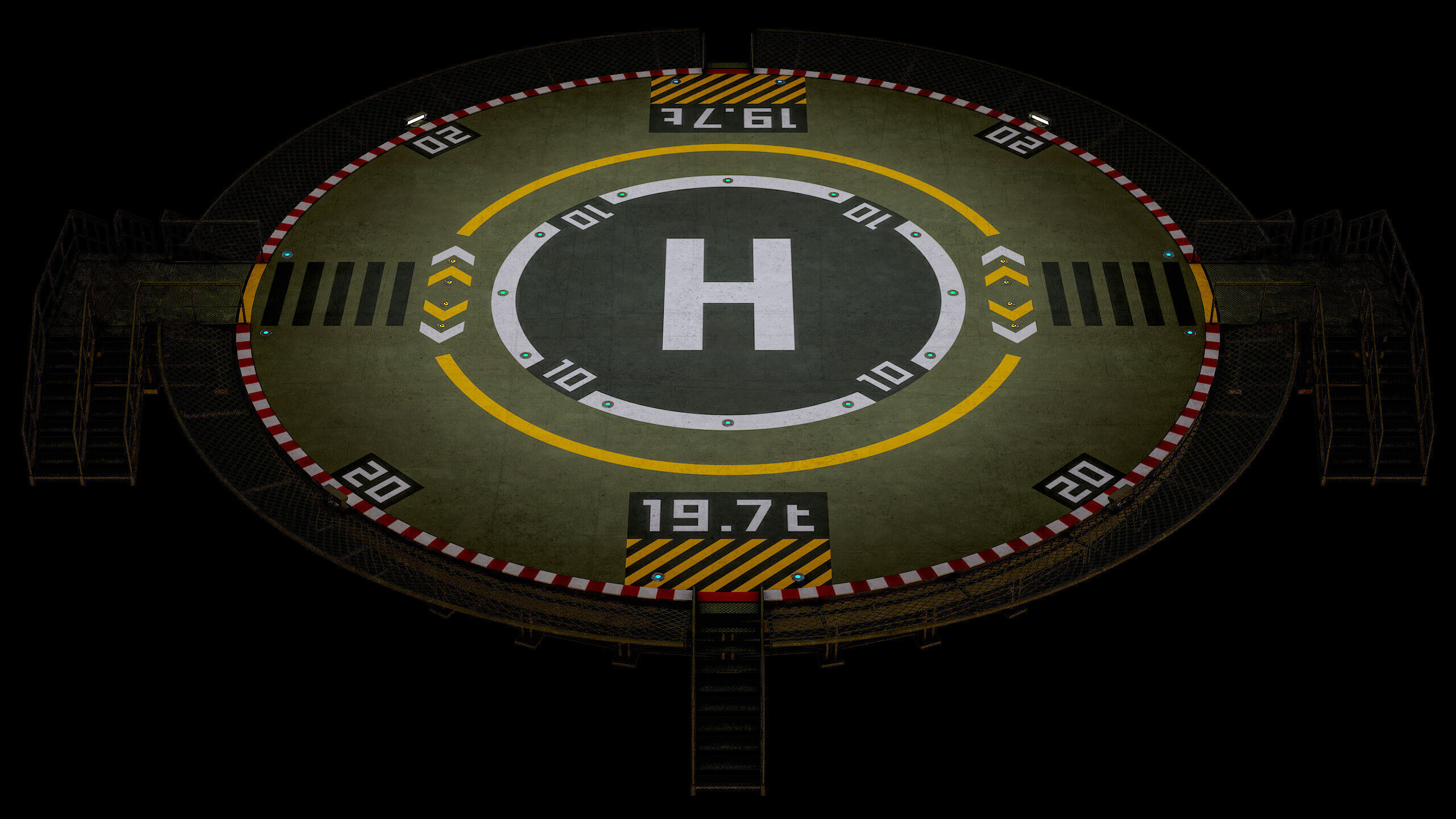 3D model Military Helipad VR / AR / low-poly | CGTrader