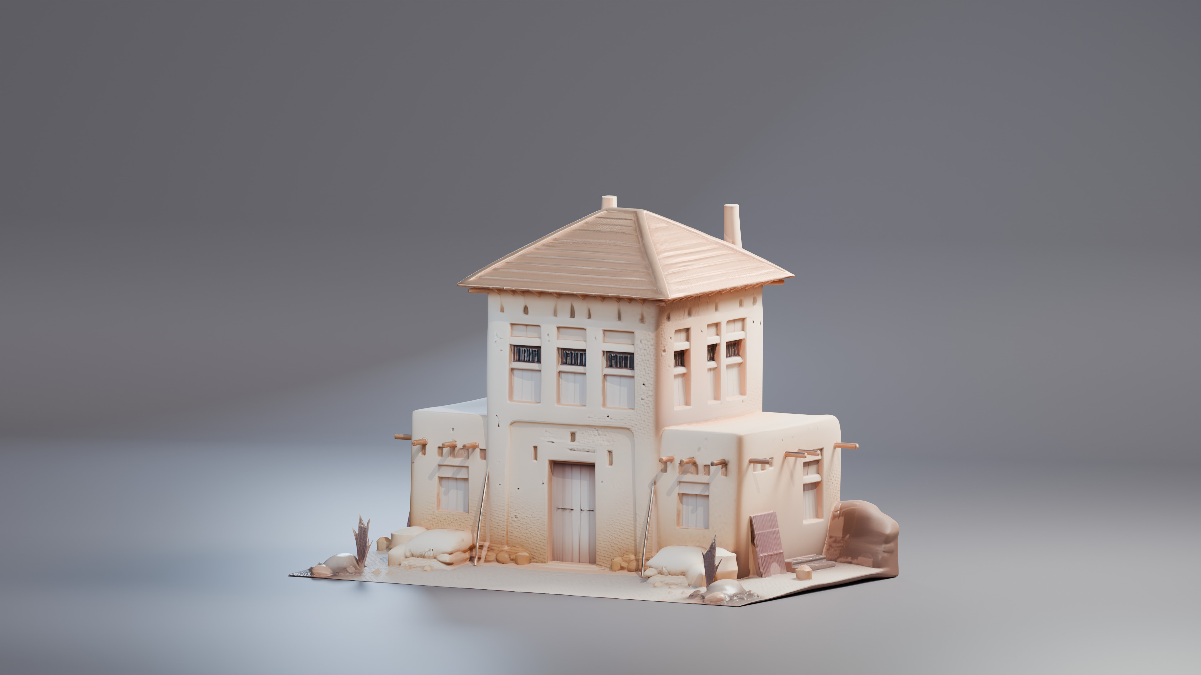 3D model Traditional Arabian Village Middle Eastern Architecture VR ...