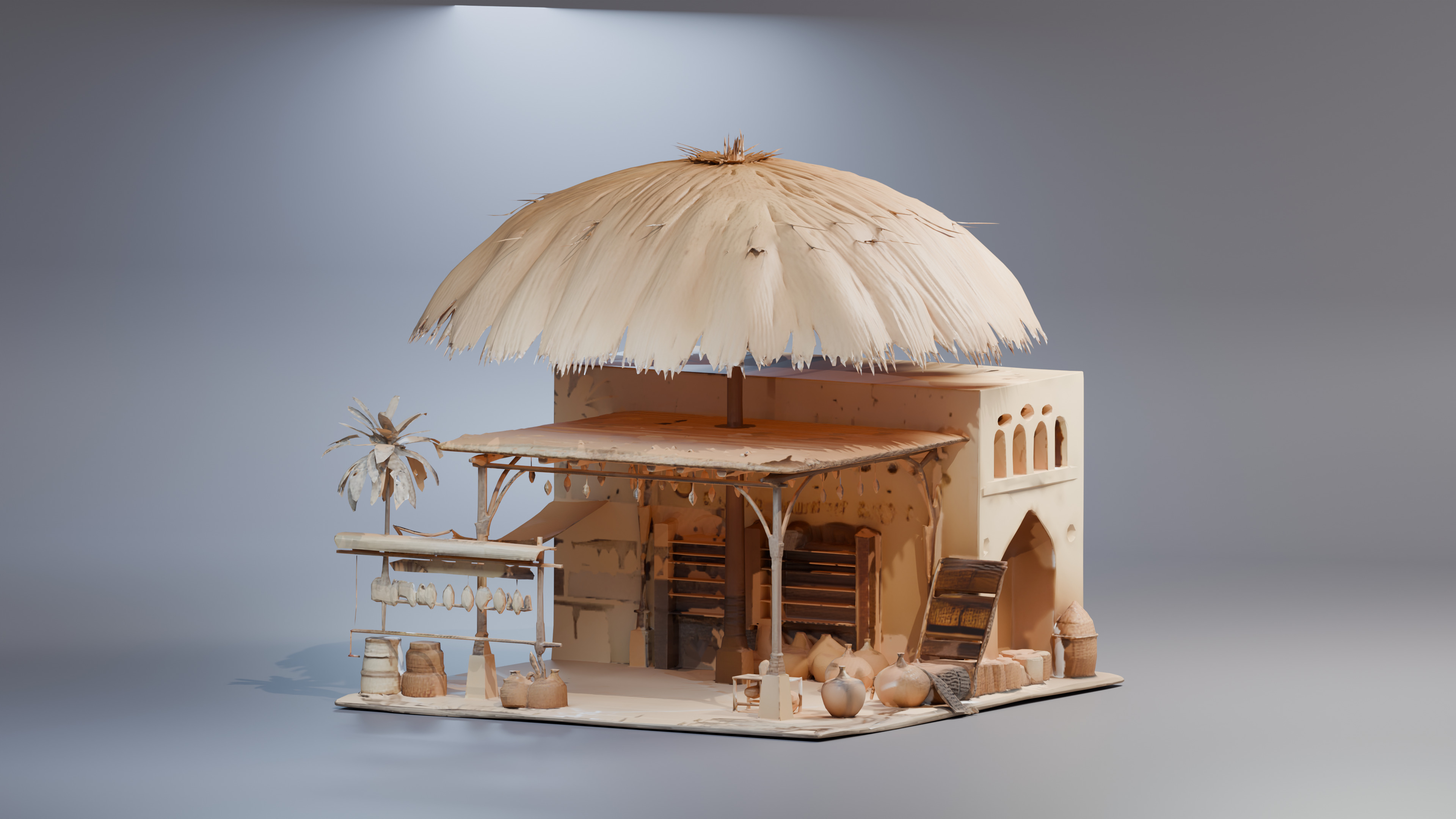 3D model Traditional Arabian Village Middle Eastern Architecture VR ...