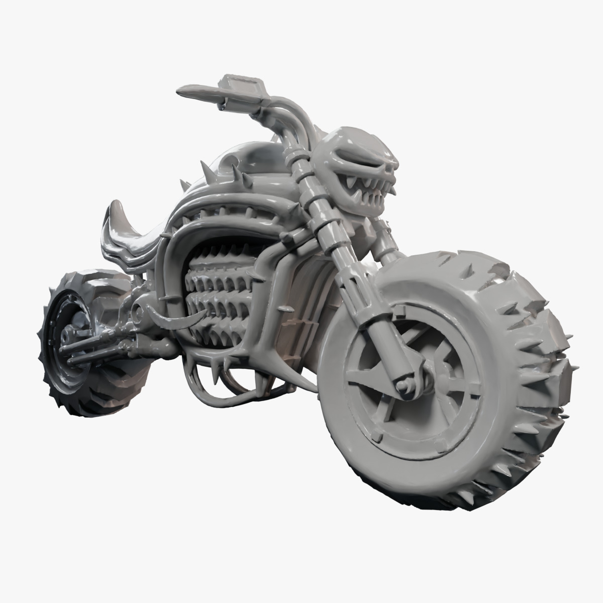 Monster Bike 3D Printable STL File 250mm One Piece Model 3D model 3D ...