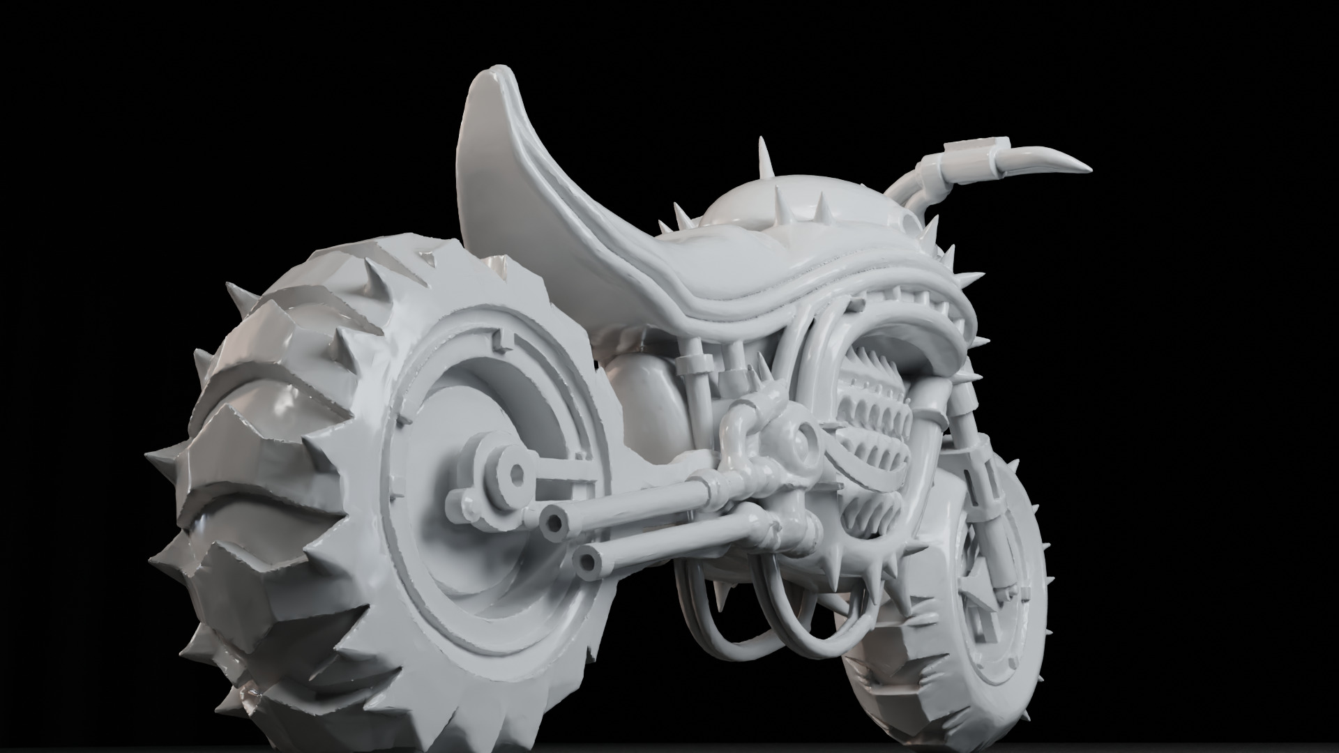 Monster Bike 3D Printable STL File 250mm One Piece Model 3D model 3D ...