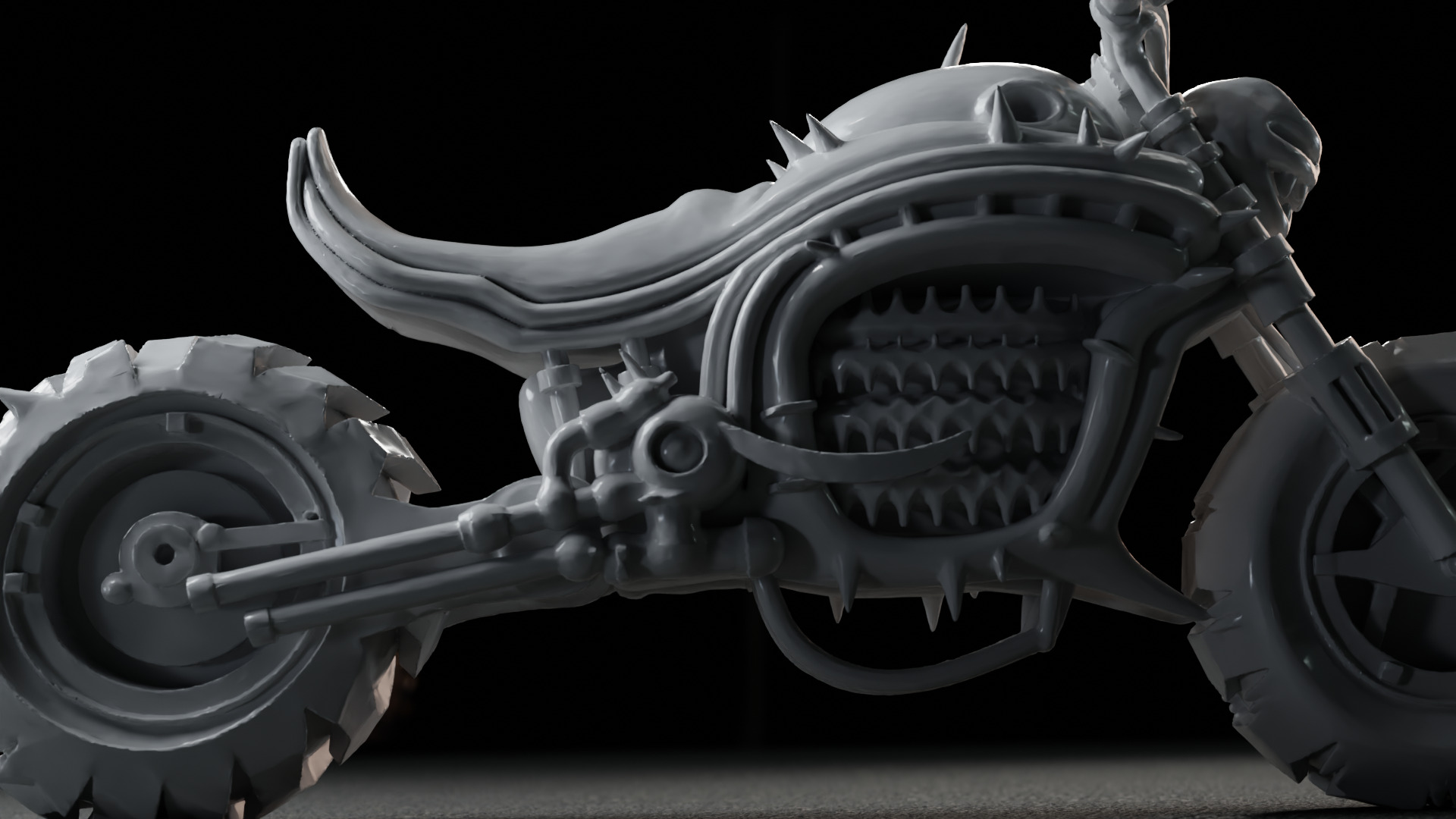 Monster Bike 3D Printable STL File 250mm One Piece Model 3D model 3D ...