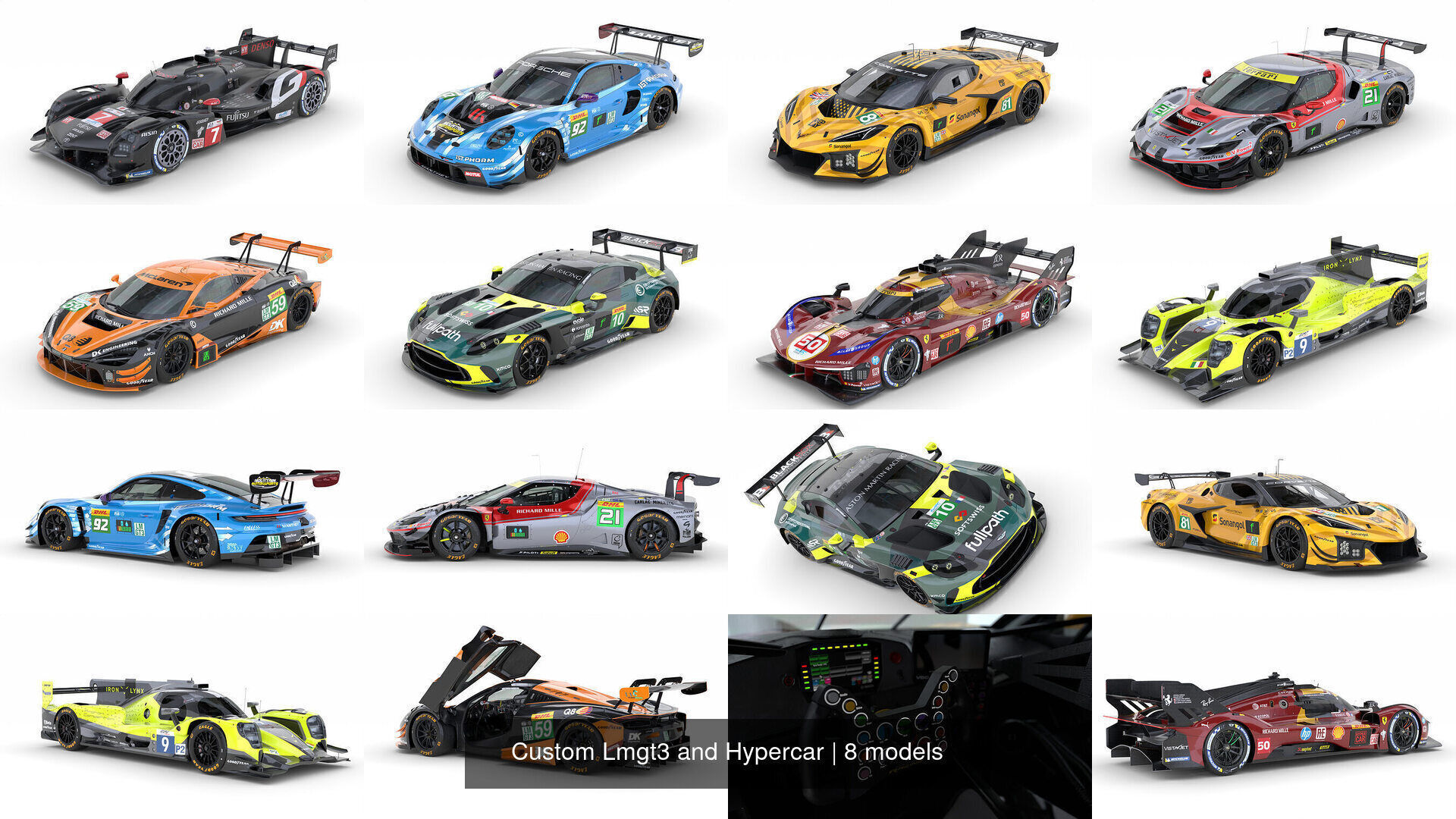 Custom Lmgt3 and Hypercar 3D Model Collection | CGTrader