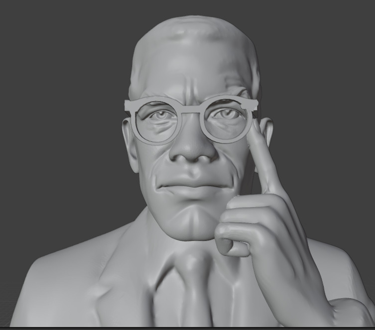 Malcolm X 3D model 3D printable | CGTrader
