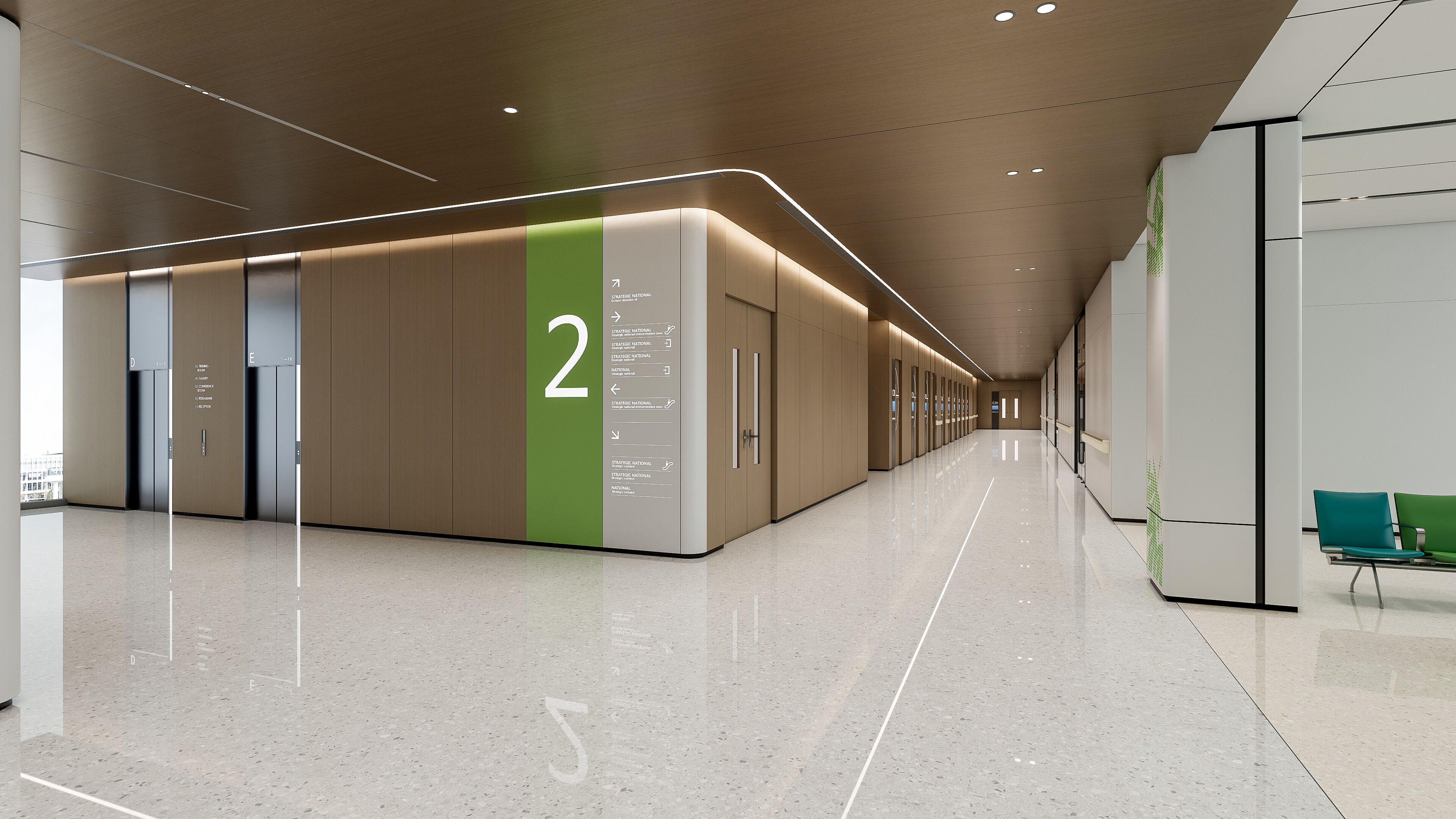 Hospital corridor Nurses station 5 3D model | CGTrader