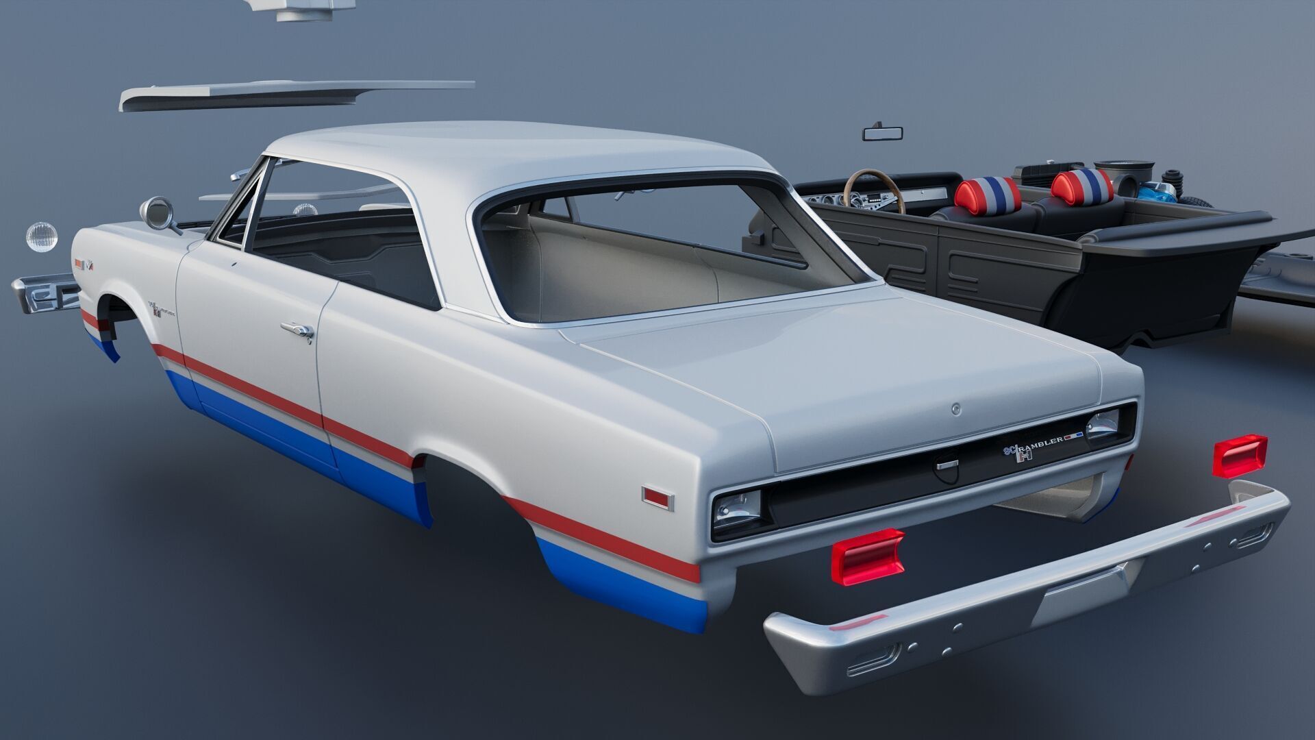AMC Hurst SC Rambler 1969 3D model 3D printable | CGTrader