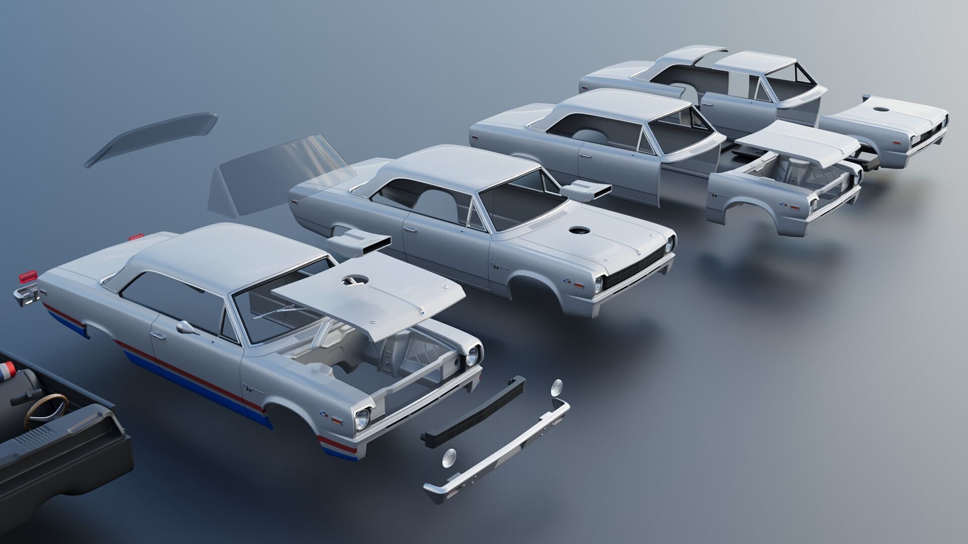 AMC Hurst SC Rambler 1969 3D model 3D printable | CGTrader