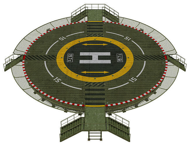 3D model Military Helipad VR / AR / low-poly | CGTrader