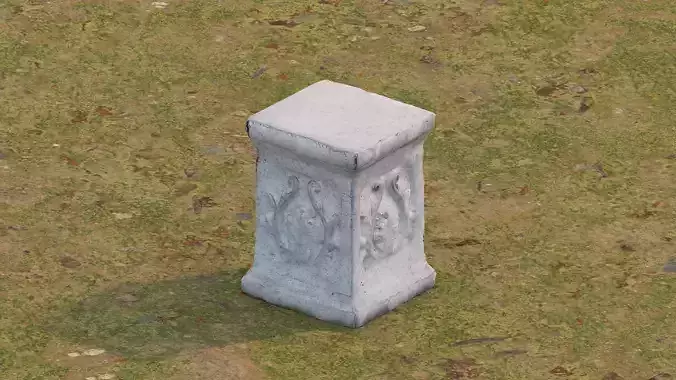 3D model classical stone plinth VR / AR / low-poly | CGTrader