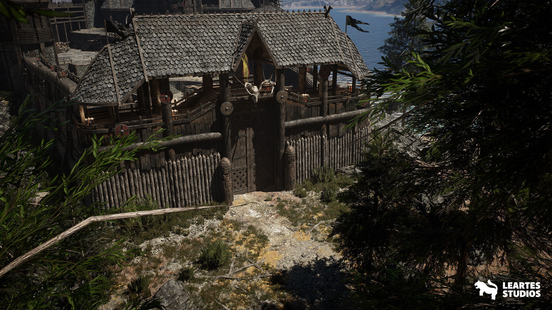 3D model Medieval Nordic Viking Castle Environment VR / AR / low-poly ...