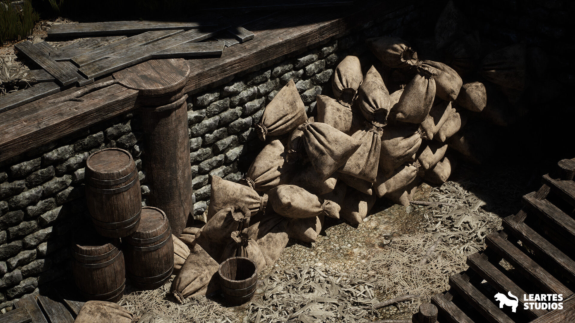 3D model Medieval Nordic Viking Castle Environment VR / AR / low-poly ...