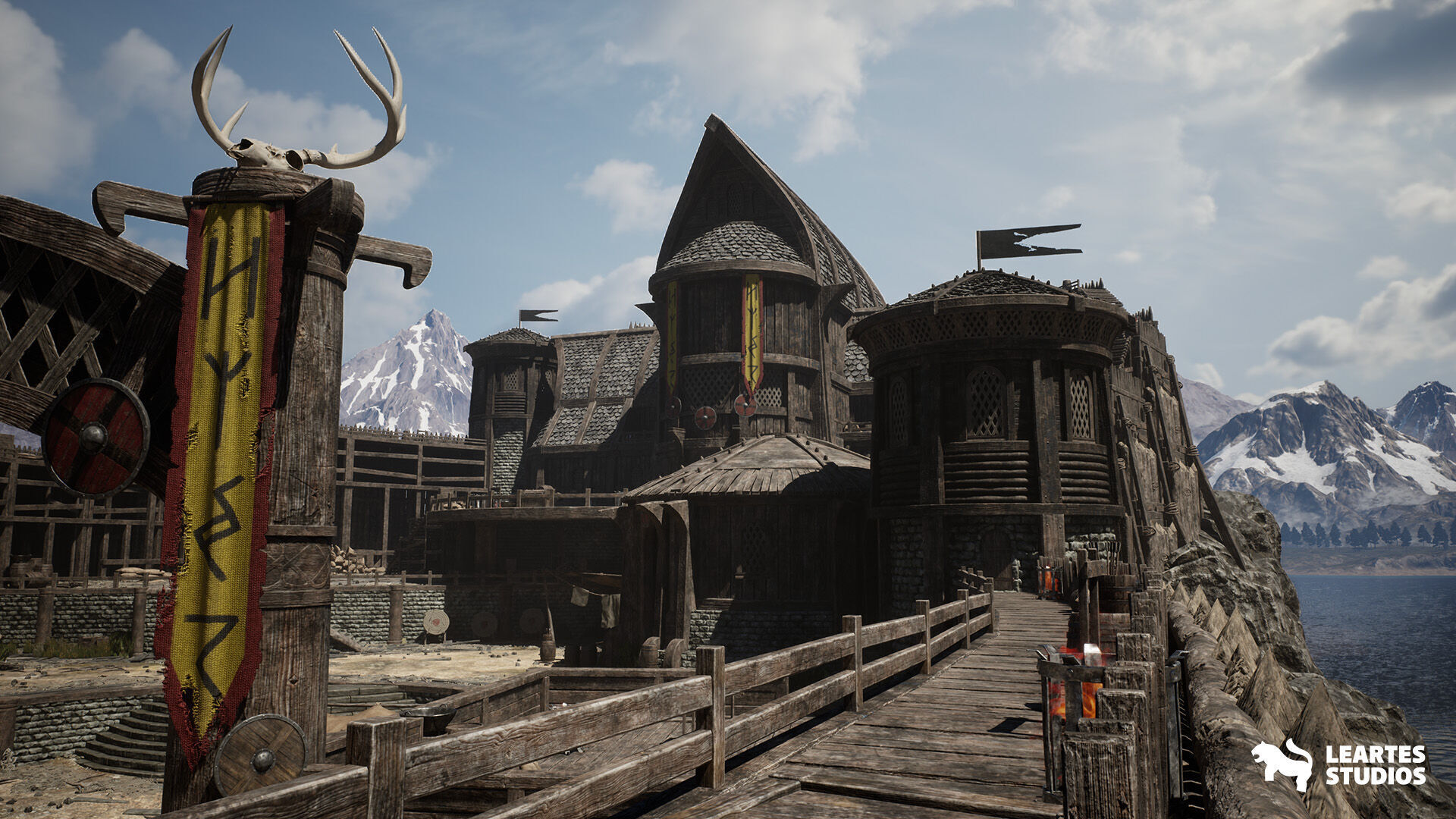 3D model Medieval Nordic Viking Castle Environment VR / AR / low-poly ...