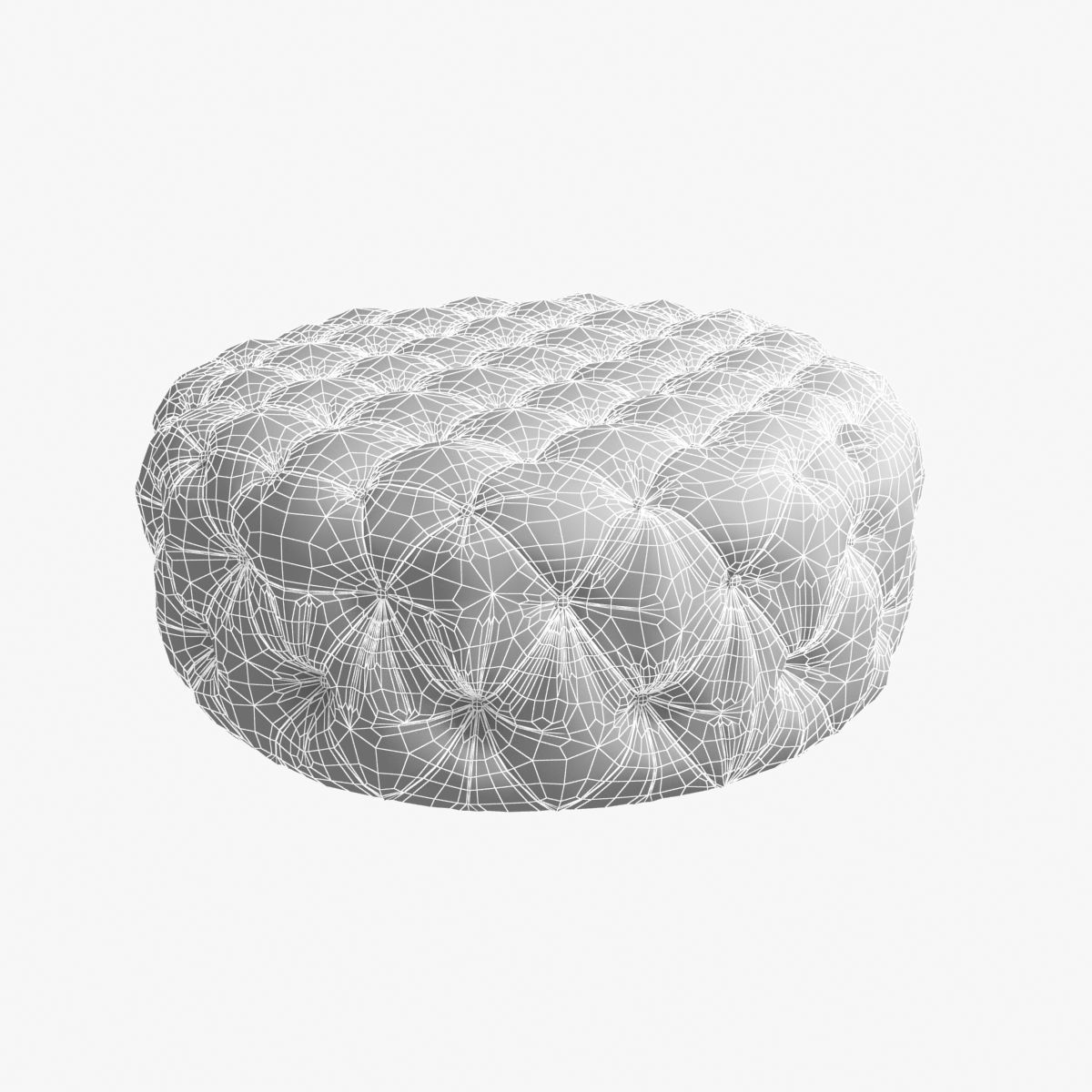 Custom made round ottoman in violet textile 3D model | CGTrader