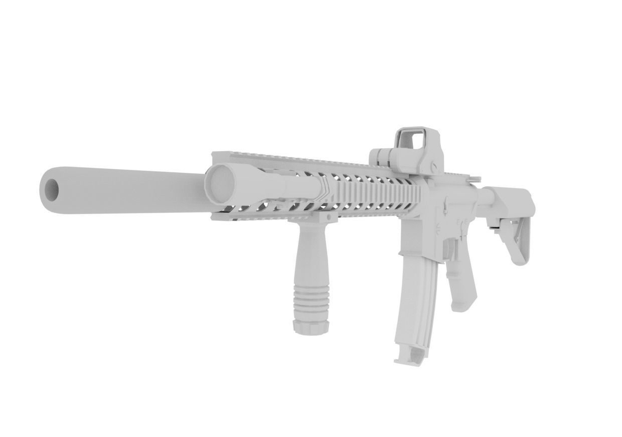 3D model Mk18 Sopmod VR / AR / low-poly | CGTrader