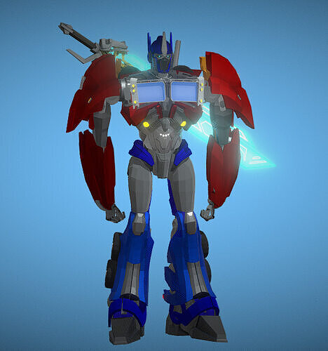 RIGGED Optimus Prime transformer free VR / AR / low-poly 3D model ...